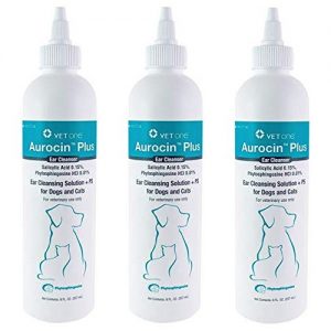 VetOne Aurocin Plus Ear Cleanser + PS, 8 oz (3 Pack!) - The Cheerful Vet